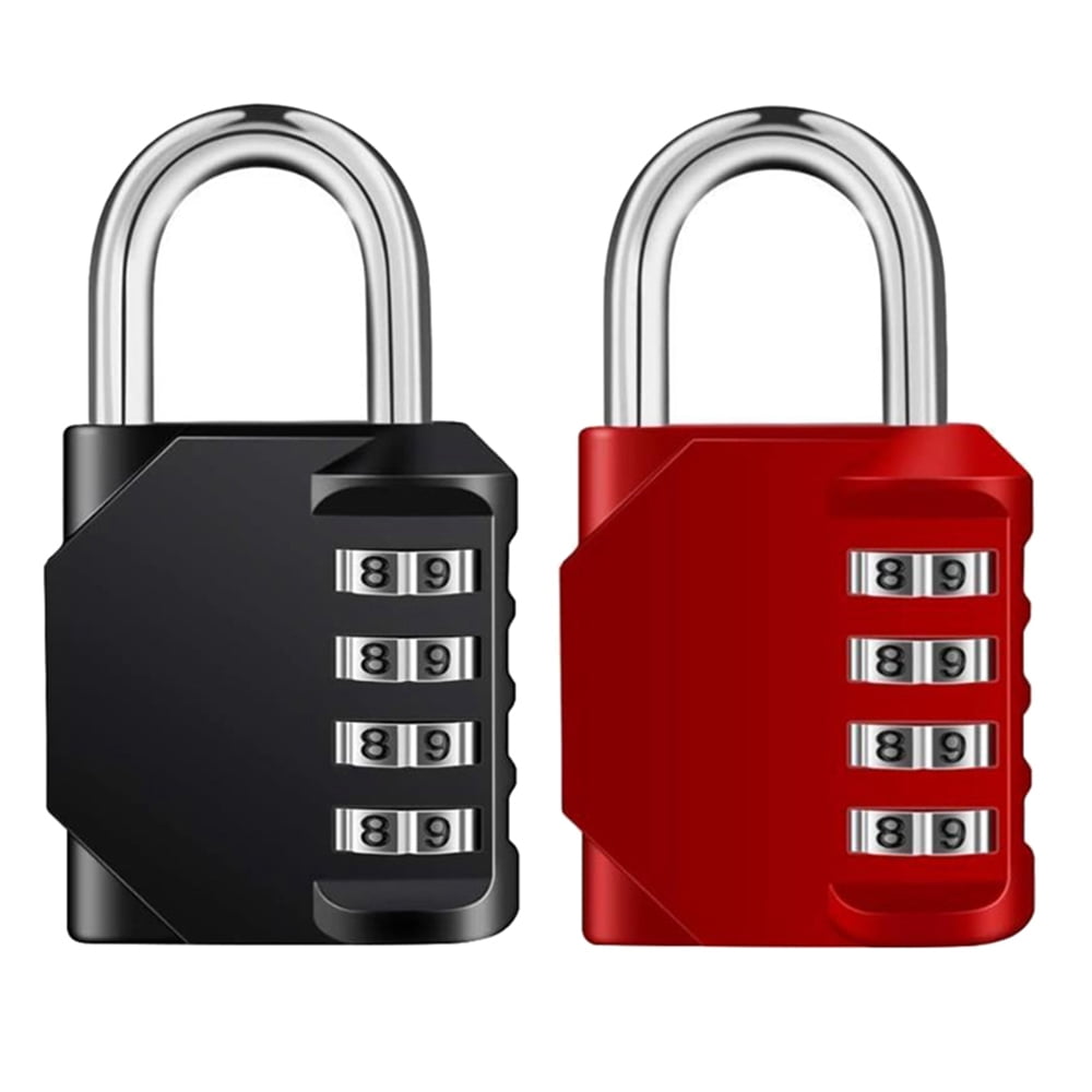 tooloflife 2 Pack 4 Digit Locker Padlocks Password Lock Zinc Alloy Lock ...