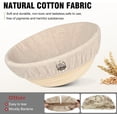 6 Packs Bread Basket Liner Cloth 9 inch round bread proofing basket ...