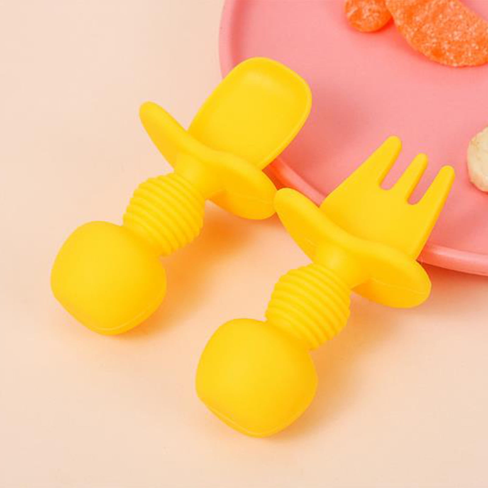 Apmemiss On-stBaby Training Spoon And Fork Complementary Food Short ...