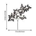 Black Artificial Maple Leaves Halloween Decor 31.4in Gothic Faux Fall ...