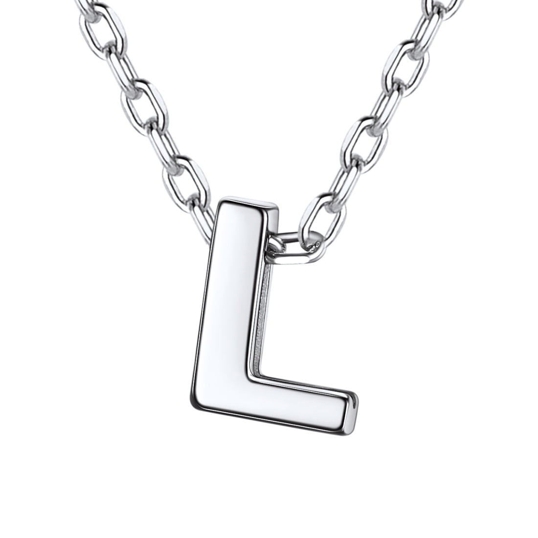 ChicSilver Initial Necklace for Women, 925 Sterling Silver Necklace ...