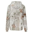 Camo Hoodie Womens Maple Leaf Print Oversized Camo Sweatshirt Fleece