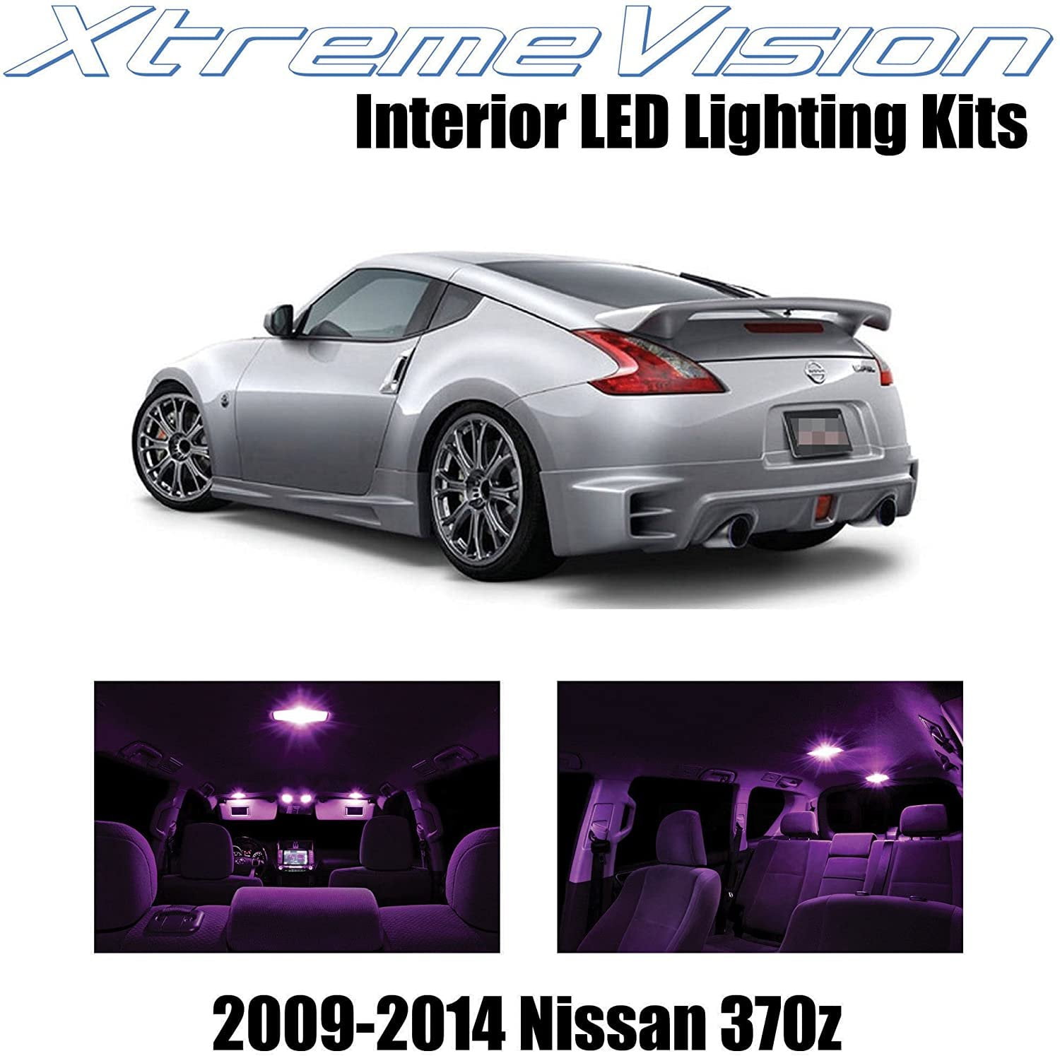 XtremeVision Interior LED for Nissan 370Z 2009-2014 8 pcs Pink Interior ...