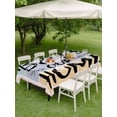 Bless Our Home Rectangle Outdoor Tablecloth with Umbrella Hole Leaf ...