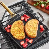 GreenPan Reserve Healthy Ceramic Nonstick 11" Square Griddle, Black ...