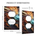 Fire Dragon Cool Art Duplex Wall Plate 1 Gang Decorative Electrical ...
