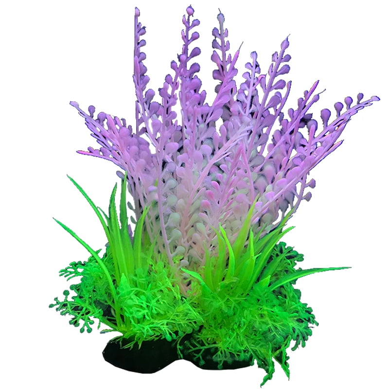 Nobrand Artificial Fish Tank Grass Decorative Grass Aquarium Plant For Home Decor Total Height About 14cm(5.51in)  Base L*W: About 8*5cm(3.15*1.97in)