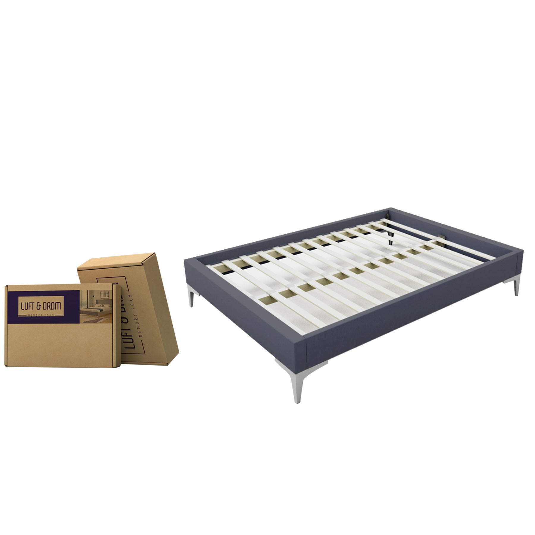 Base De Cama Matrimonial Gris Obscuro Luft And Drom Diegrek | Walmart ...