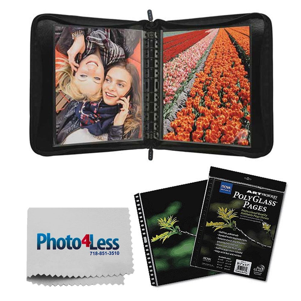 Itoya Zipper Portfolio Case with Multi-Ring Binder includes 5 Polyglass ...