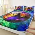 Manfei Halloween Witch Sheet Set Queen, Western Fairy Tale Bed Sheets ...