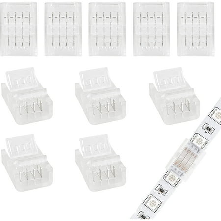 JOYWEI 10 Pack 4 Pin Led Connector, 10mm Led Strip To Strip Connectors ...