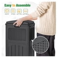 30 Gallon Trash Can, Resin Outdoor Garbage Can with Lid, Waterproof ...