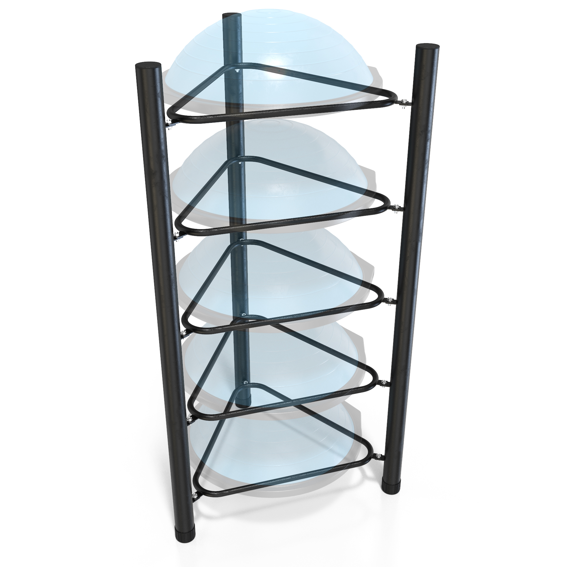 Synergee BOSU Ball Rack. Holds up to 5 BOSU Balls for Home, Commercial ...