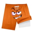 Boy Swim Trunks Kids Face Print Swim Trunks with Mesh Liner Summer ...