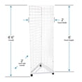 White Triangle Wire Grid Tower with Base and Casters - Grid Wall Retail ...