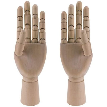 Flexible Wooden Hand Model Moveable Wooden Artists 12 Inches Hand Model ...