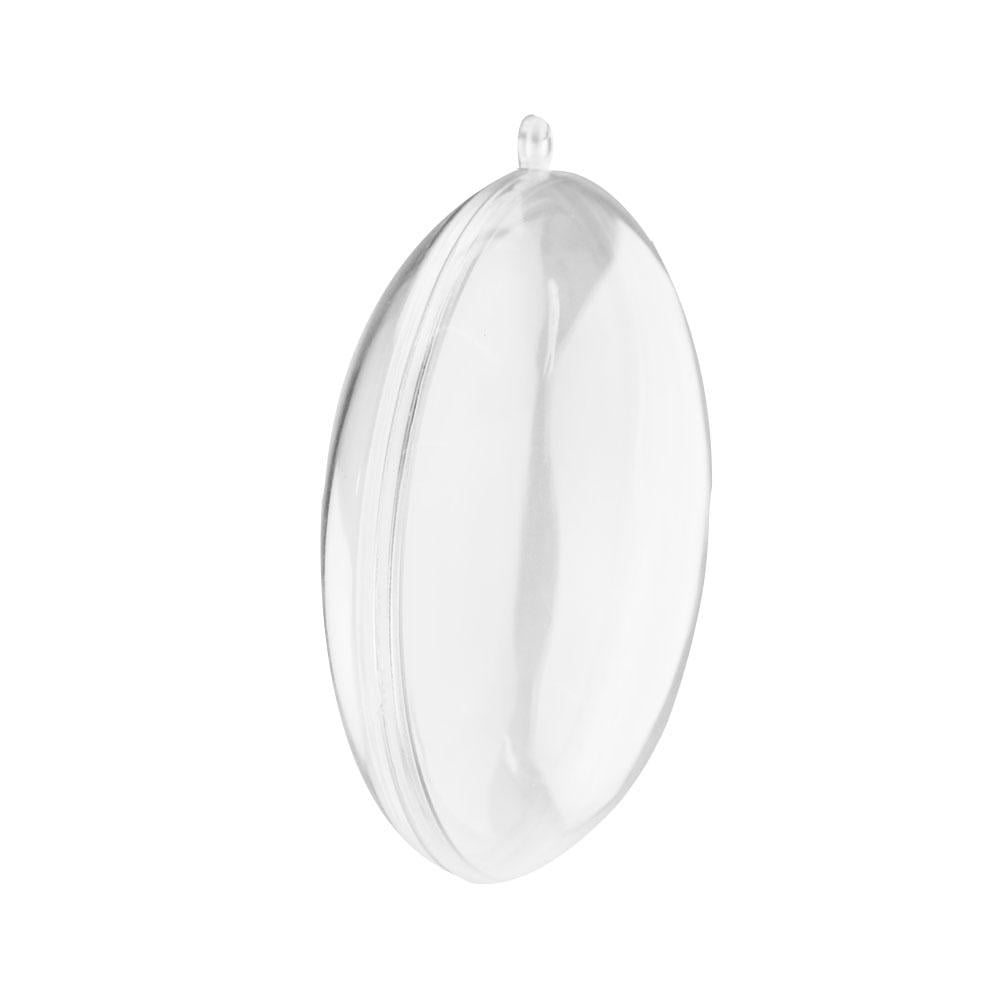 Fillable Plastic Clear Oval Ornament, 4-1/4-Inch, 12-Count - Walmart.com