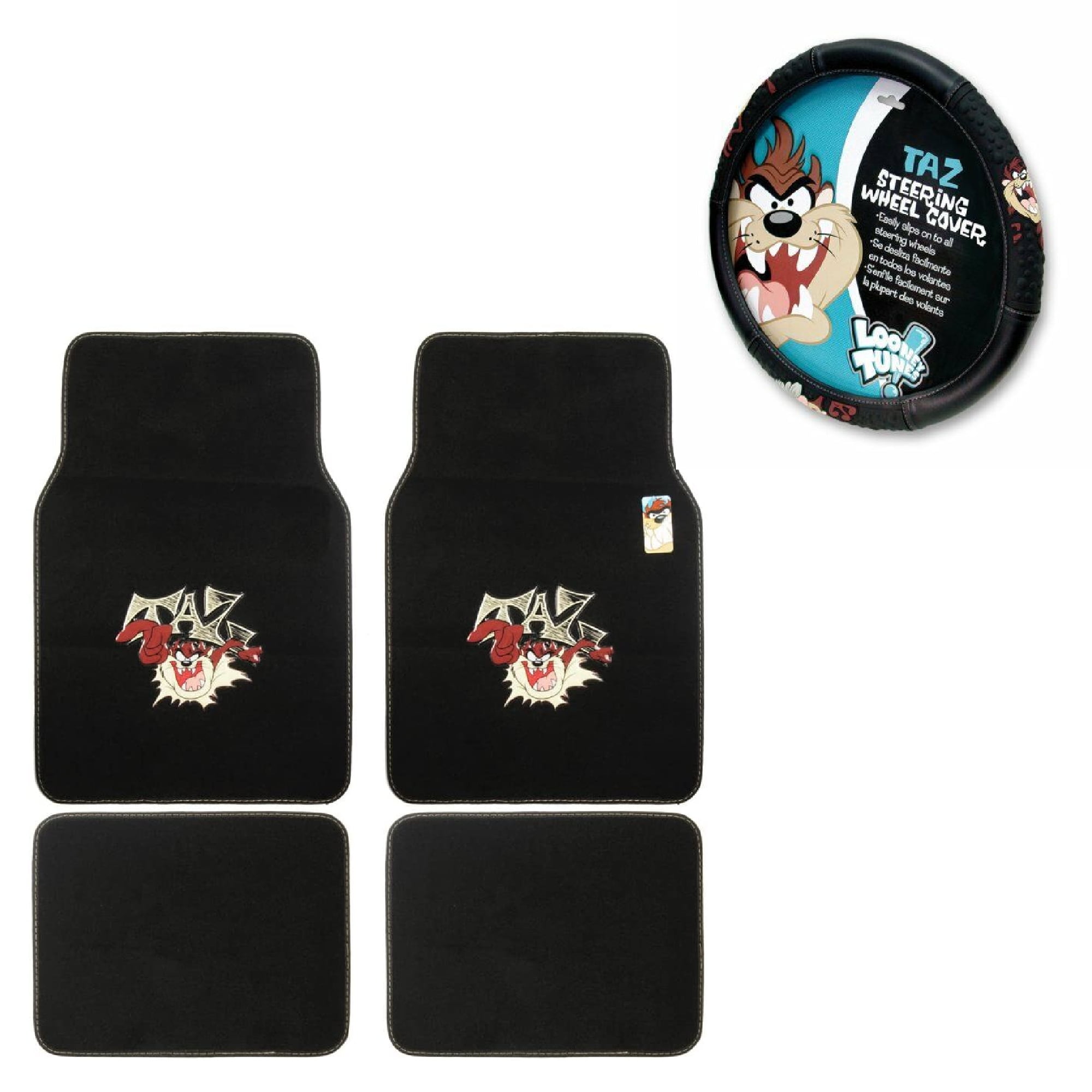 Looney Tunes Taz Tasmanian Devil 4 Piece Carpet Floor Mats with ...
