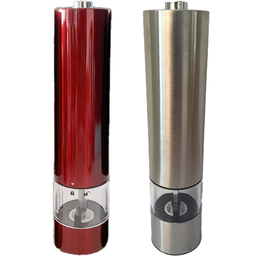 Electric Salt and Pepper Grinder Set - Battery Operated Stainless Steel ...