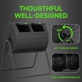 EasyUp Dual Chamber Tumbling Composter 43 Gallon Large Outdoor Tumbling ...