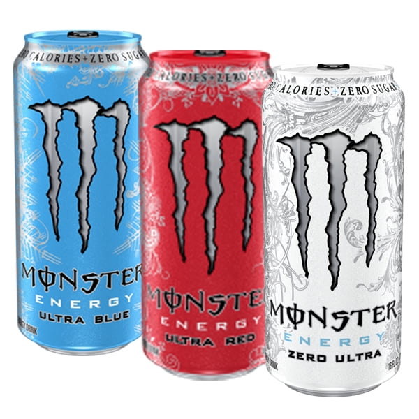 Monster Ultra Variety Pack Ultra Blue, Ultra Red and Zero Ultra 16 oz ...