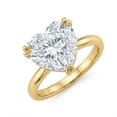 10K Yellow Gold 3.00CT Heart Shape Lab Grown Diamond Engagement Ring ...