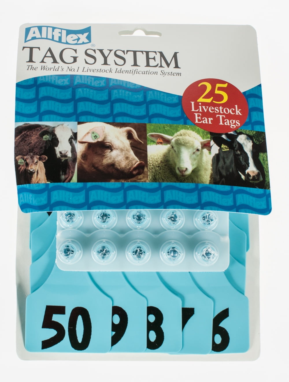 Allflex Global Ear Tag, 4" x 3", Maxi, Blue, [26 - 50] - Walmart.com