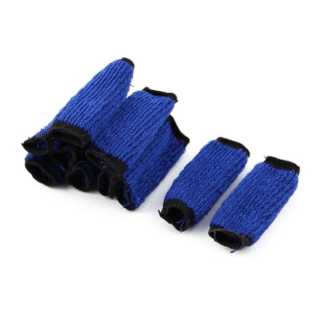 10 Pcs Volleyball Sports Neoprene Finger Sleeve Wrap Blue Black ...