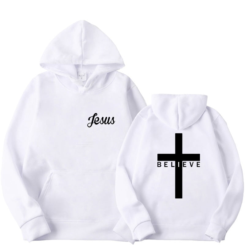 Click here for Jhcug Mens Believe Cross Jesus Printed Hoodies Man... prices