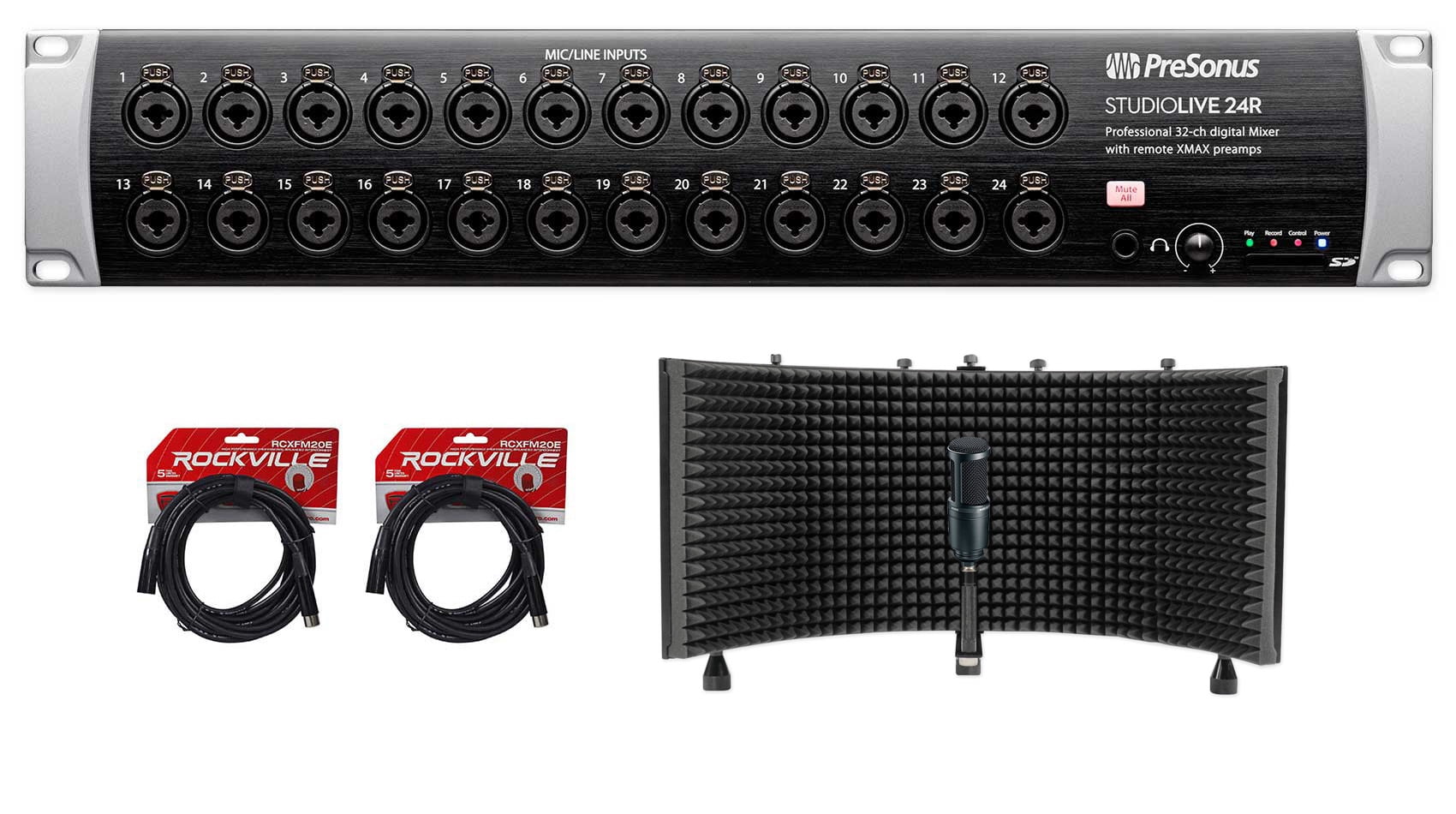 PRESONUS Studiolive 24R Digital Rack Mount Mixer+Audio Technica Mic ...