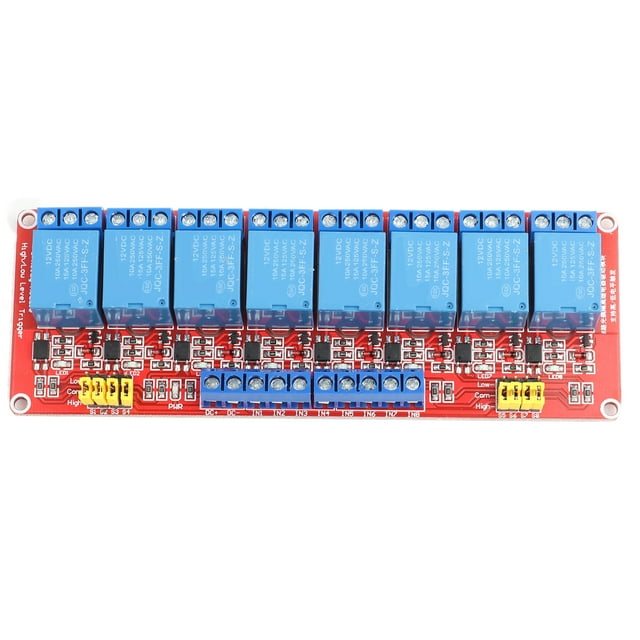DC 12V 8‑Channel High Low Level Dyal Ttigger Relay Module Board ...