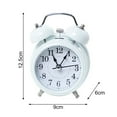Deyuer Twin Bell Alarm Clock, Silent, LED Light, Heavy Sleepers, Desk ...
