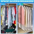 80 Pcs 24'' x 40'' Translucent Garment Bags for Hanging Clothes Cover ...