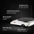 OVENTE Countertop Infrared Single Burner, 1000W Electric Cooktop ...