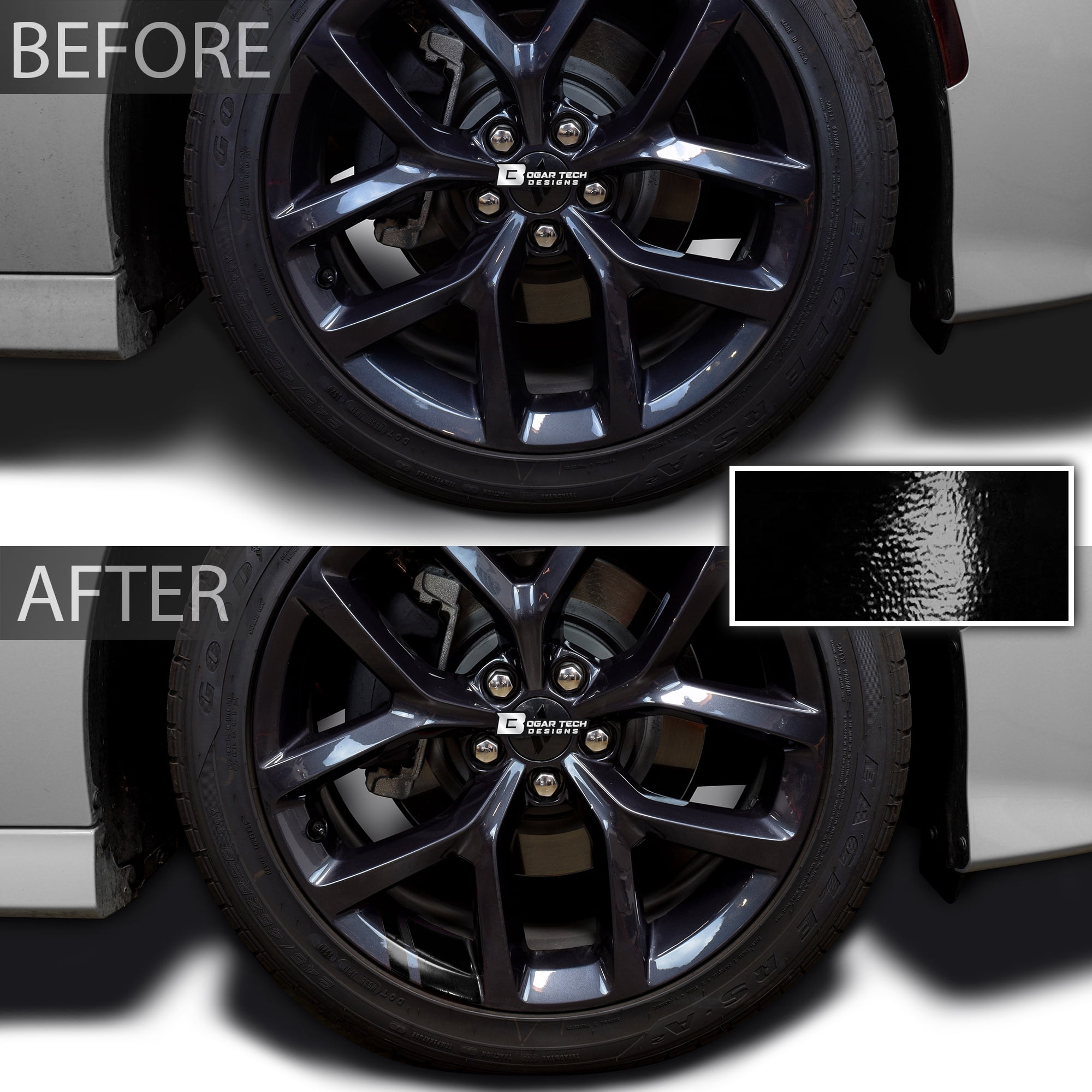 Black Plasti Dip Rims With Glossifier