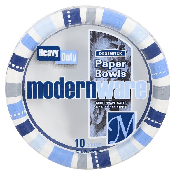 AJM ModernWare 12 Oz. Paper Bowl (10-Count) DB12MW032010AGI - Walmart.com