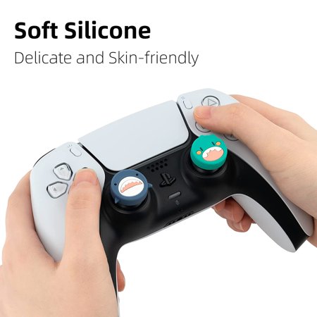 Plannu Cute Shark Dinosaur Playstation 4 Controller Thumb Grips, Soft ...