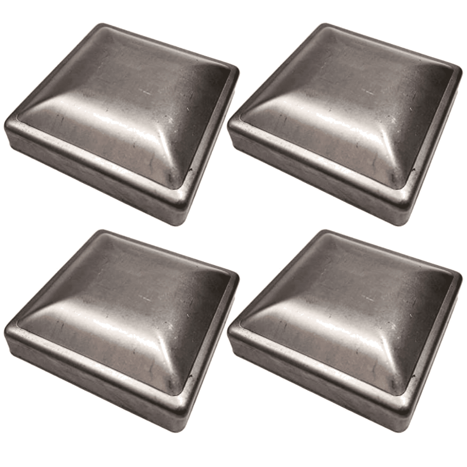 Bobco Metals Decorative Durable Heavy Duty Square Pressed Steel Caps 3 ...