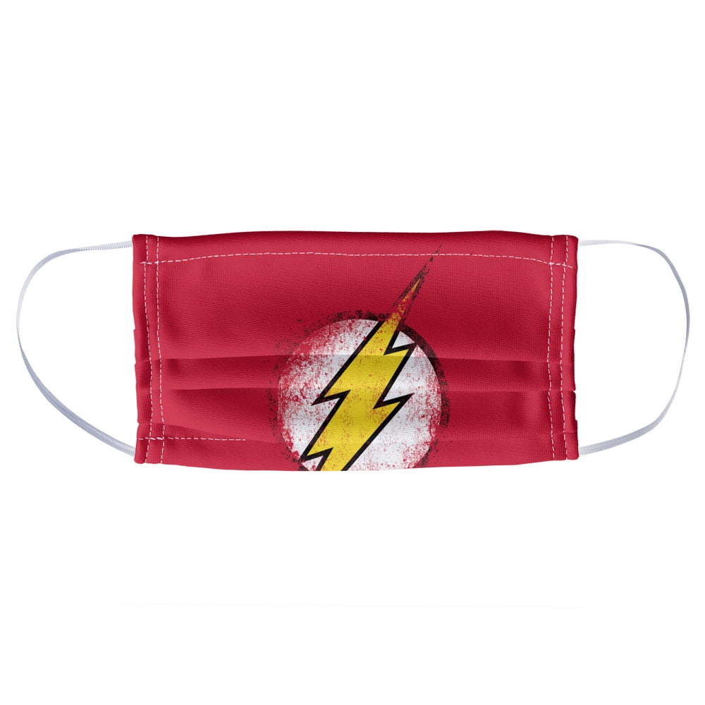The Flash Destroyed Logo 1-Ply Reusable Face Mask Covering, Unisex ...