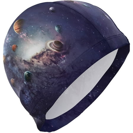 Swimming Cap Planets Solar System Galaxy Adult Swim Cap Polyester ...