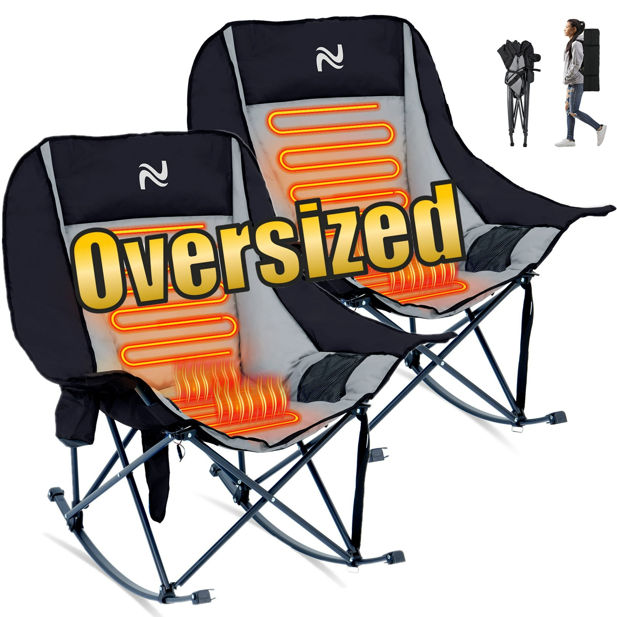 Click here for Aboron Oversized Heated Rocking Camping Chair For... prices