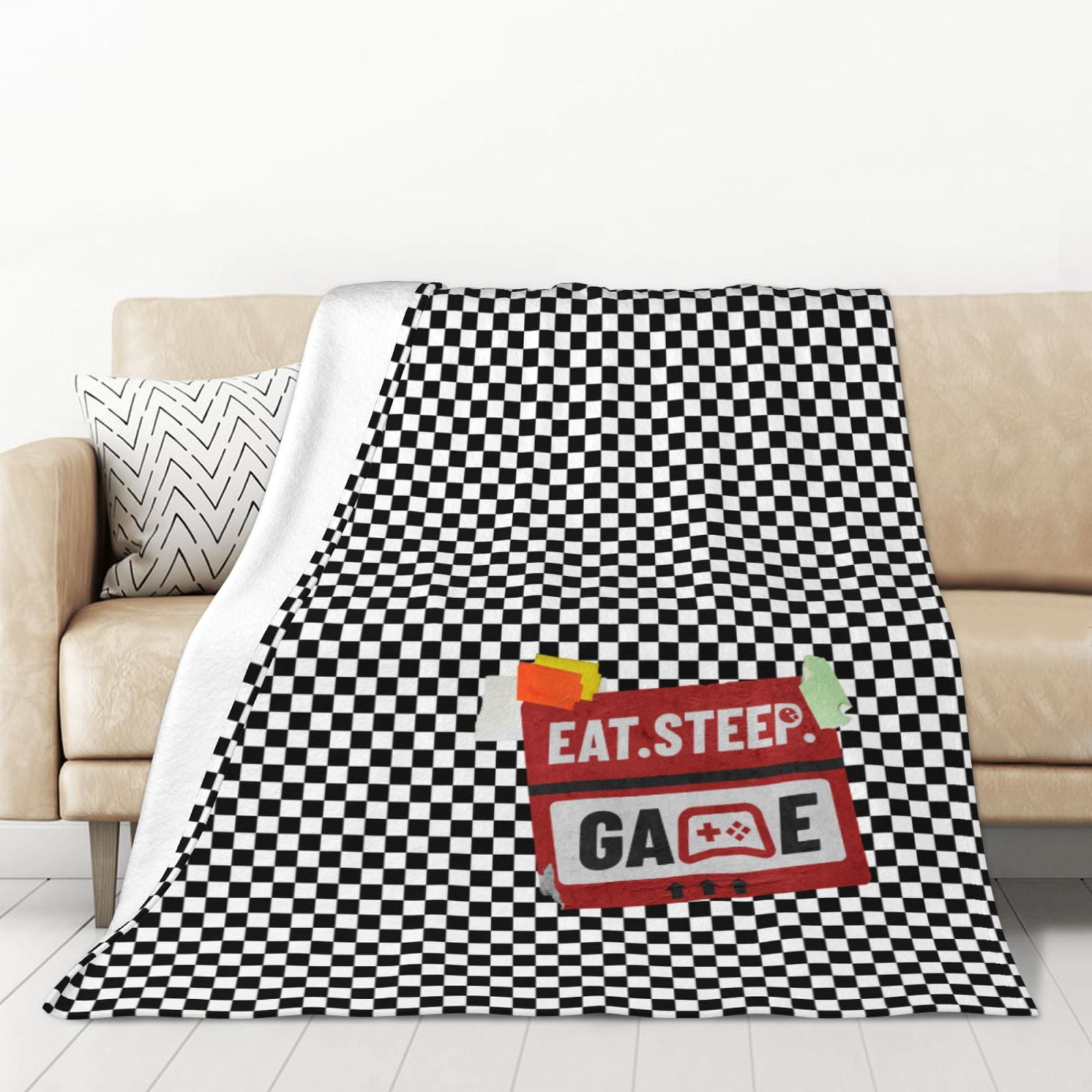 XMXT Throw Blankets, Game Tags Plaid Print Bed Blanket for Bedroom Sofa ...
