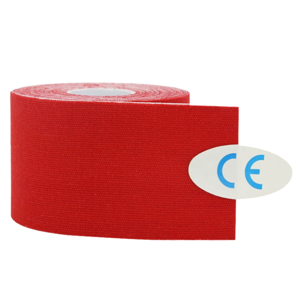 Cinta elástica deportiva roja de 5 cm x 5 m para lesiones musculares y ...