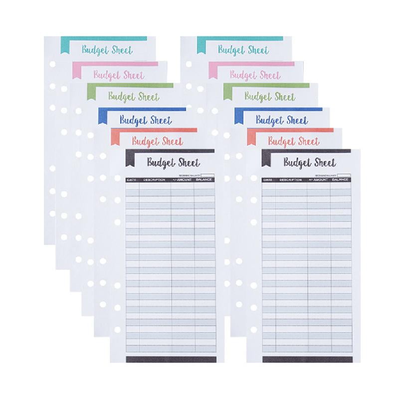 HeroNeo Set of 12 Expense Tracker Budget Sheets Money Organizer for ...