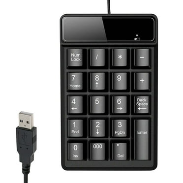 Portable Wired 18-Key Numeric Keypad Keyboard Extensions For Financial ...