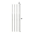 63" Chrome Wire Shelving Posts – Set of 4 Heavy Duty Stainless Steel ...