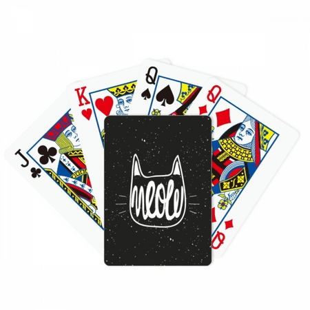 Mewing Cat Black White Quote Poker Playing Magic Card Fun Board Game ...