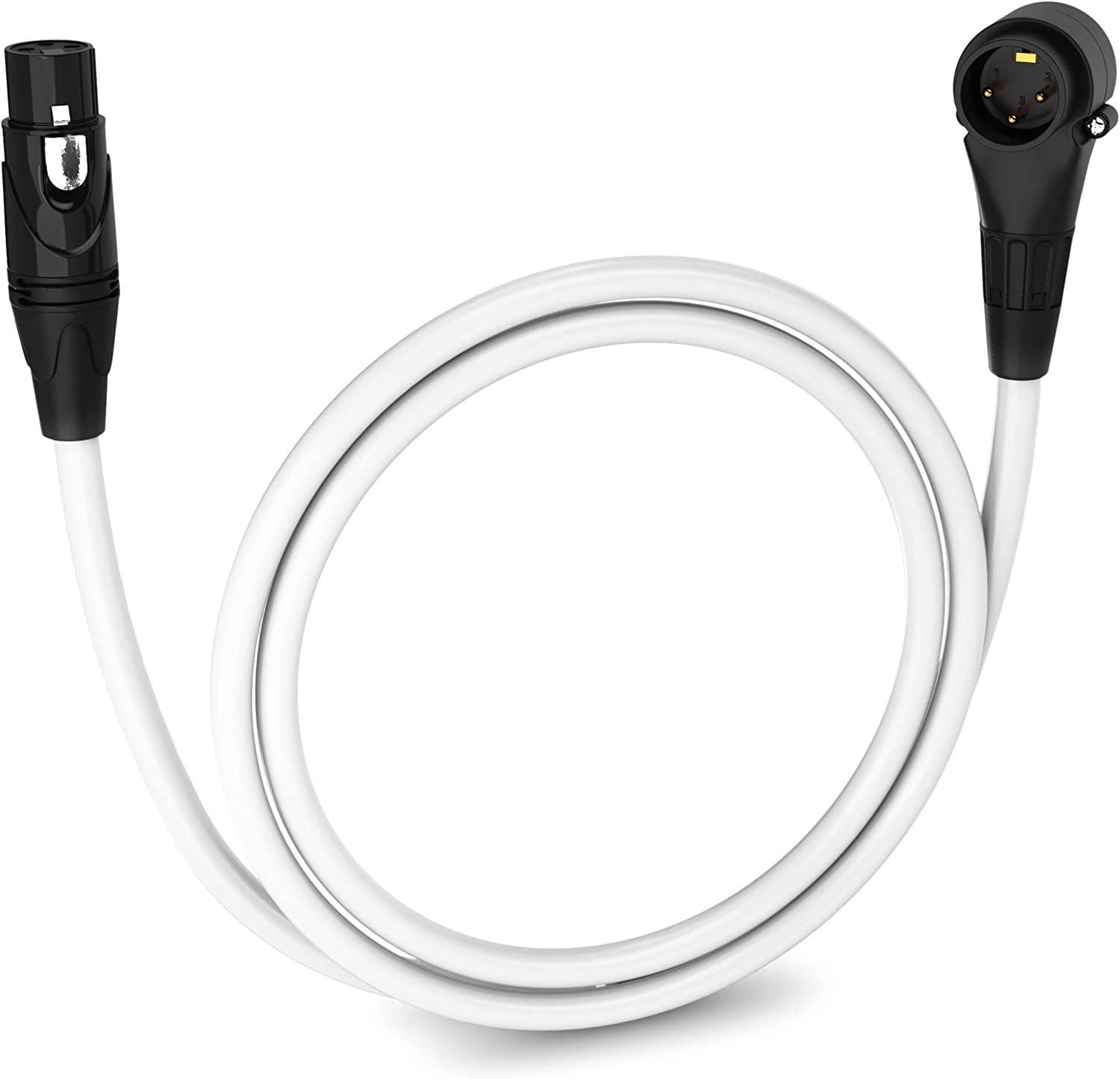 LyxPro 3 Feet Right Angle XLR Cable, Male to Female, 3 Pin Mic Cable ...