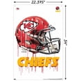 NFL Kansas City Chiefs - Drip Helmet 20 Wall Poster with Push Pins, 22. ...