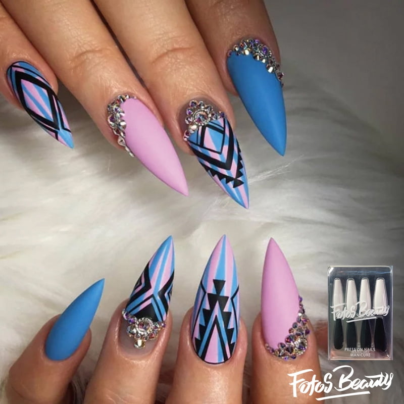 Click here for Fofosbeauty 24 Pcs Almond Fake Nails Tips  Medium... prices